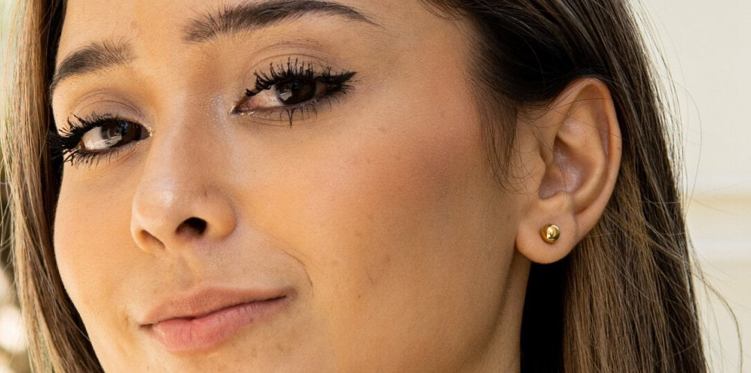 Children's 22k Gold Post Earrings | Baby Gold Earrings | Gold Palace