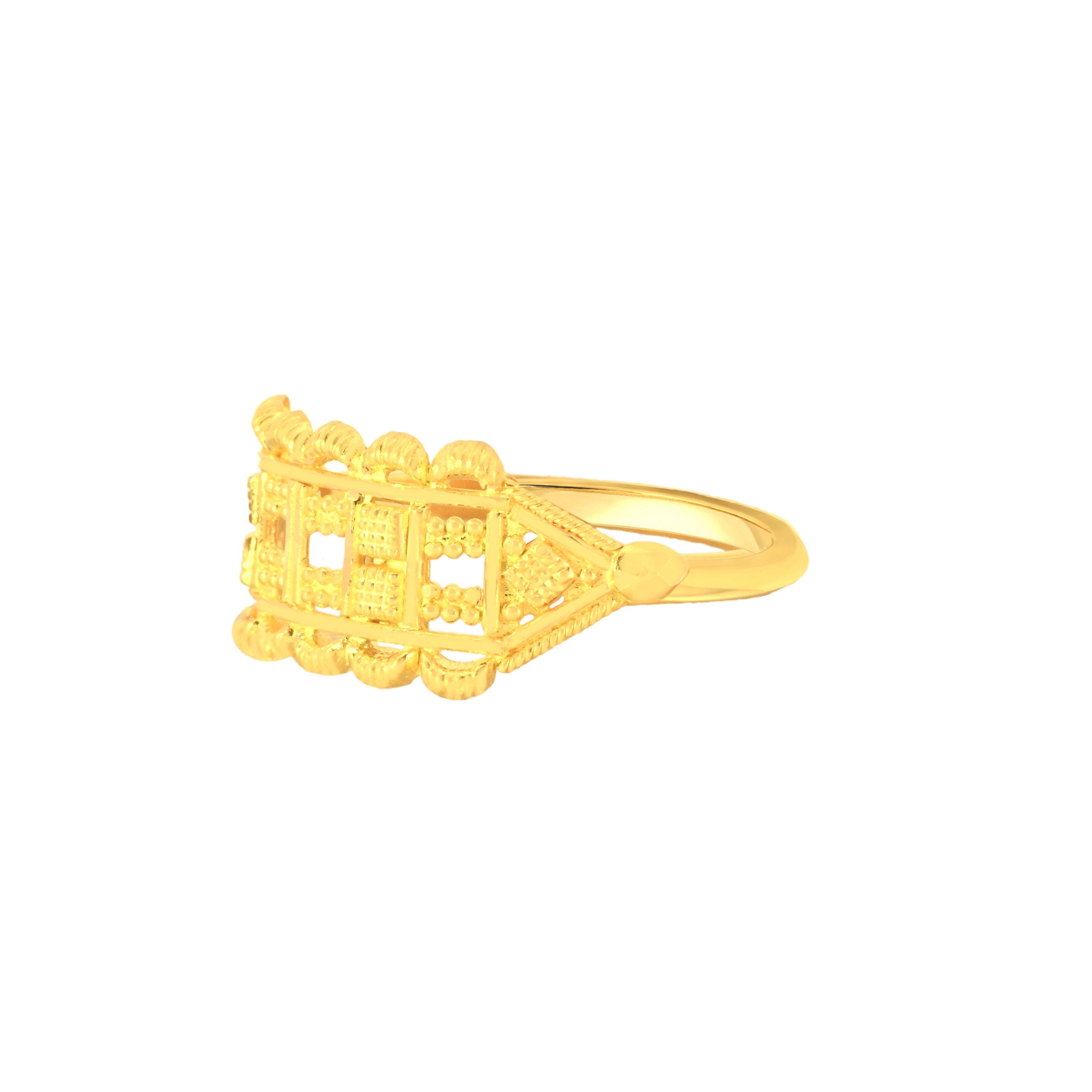 22k Yellow Gold Fancy Ring in size 6.5 and total gold weight of 2.03g ...